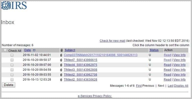 IRS Taxpayer Identification Number (TIN) Matching Service (Steps for ...